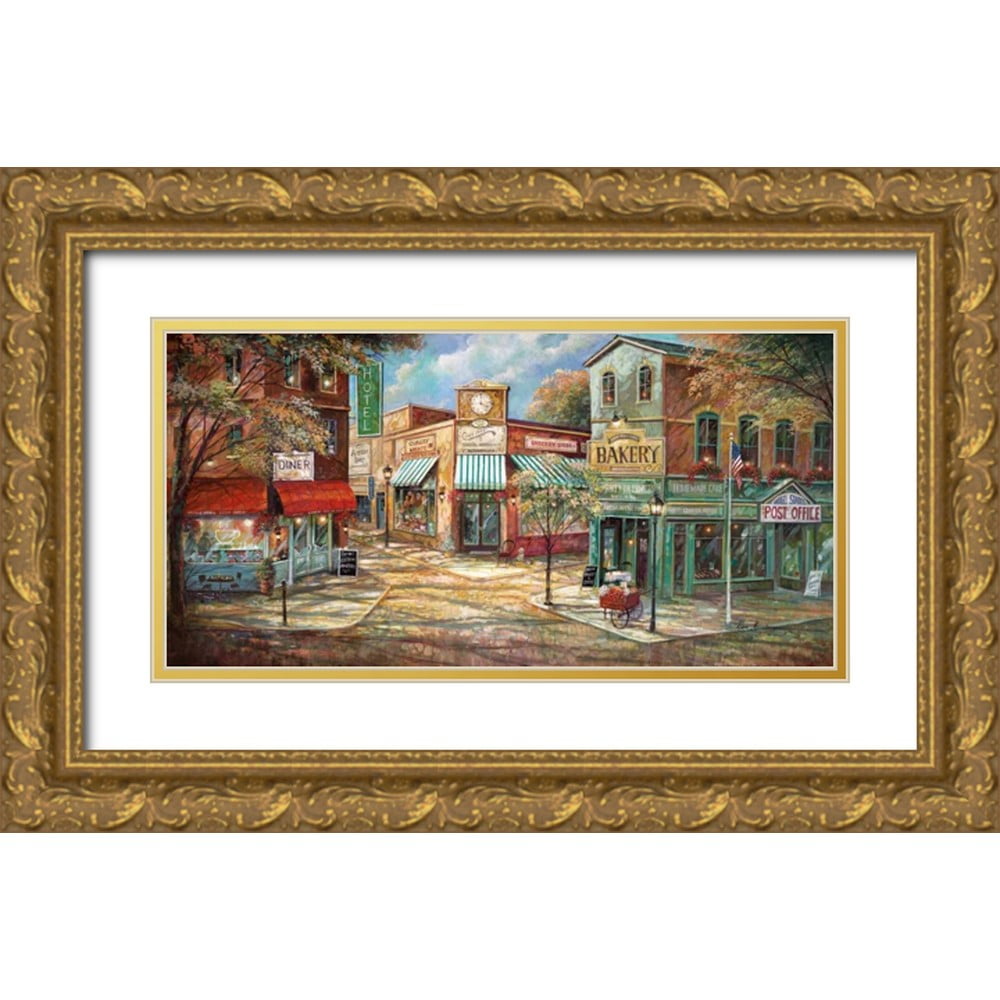 Manning, Ruane 24x14 Gold Ornate Wood Framed with Double Matting Museum ...