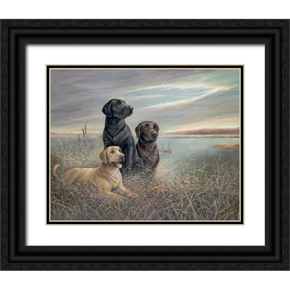 Manning, Ruane 24x20 Black Ornate Wood Framed with Double Matting ...