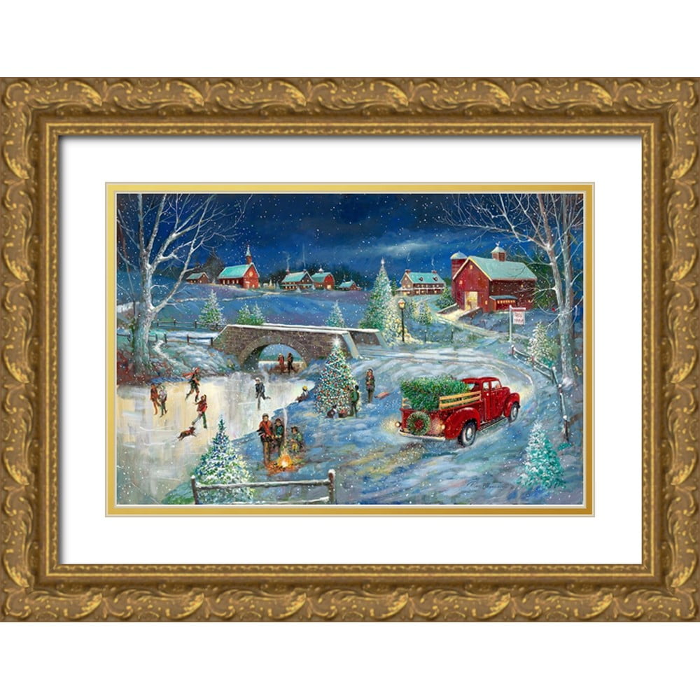 Manning, Ruane 32x23 Gold Ornate Wood Framed with Double Matting Museum ...