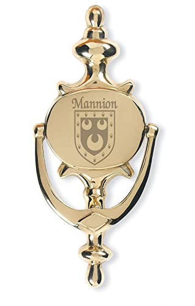 Mannion Irish Coat of Arms Brass Door Knocker - Walmart.com