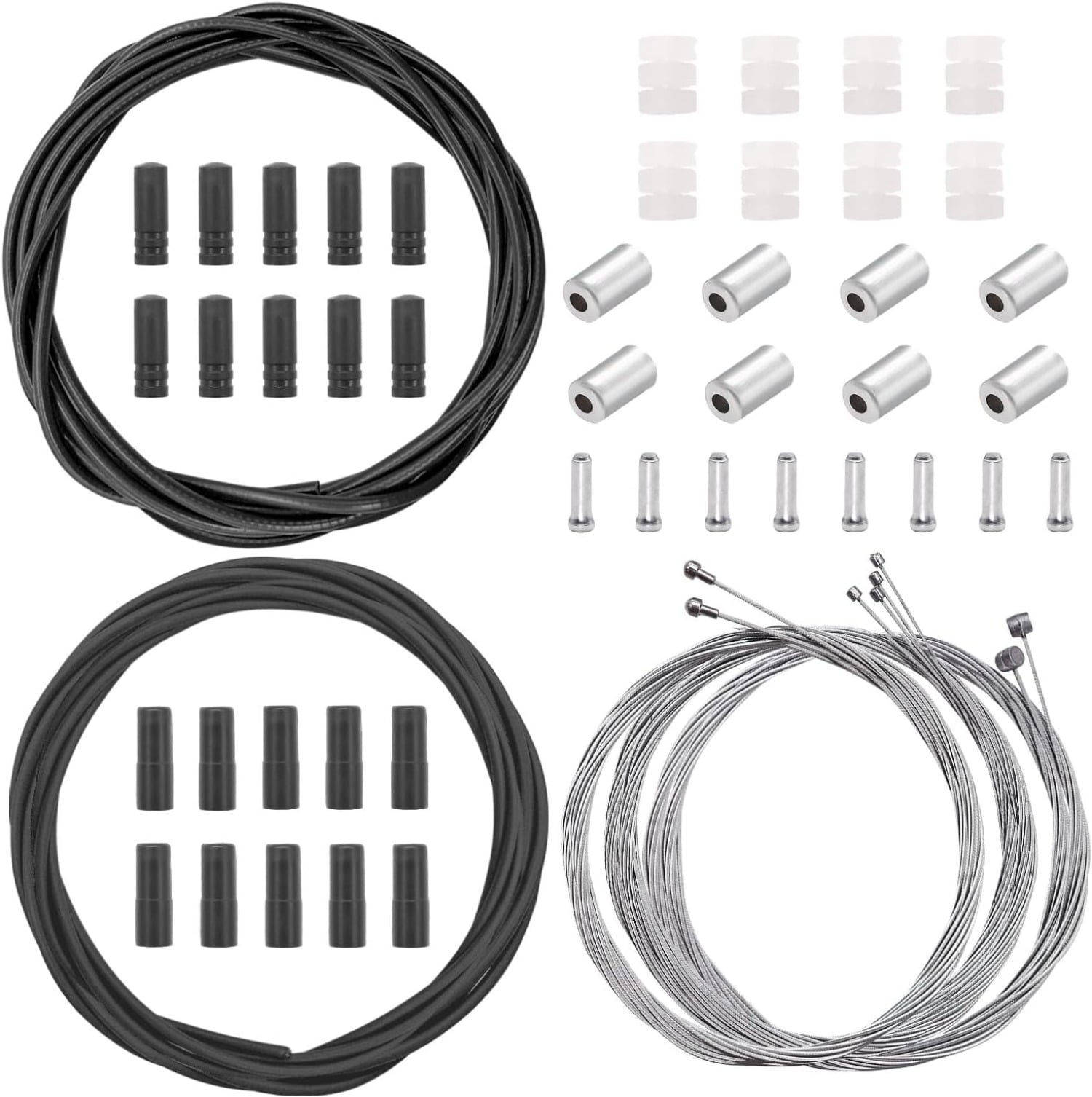 Mannk Universal Bicycle Cable Kit - Shift & Brake Cable Housing with ...