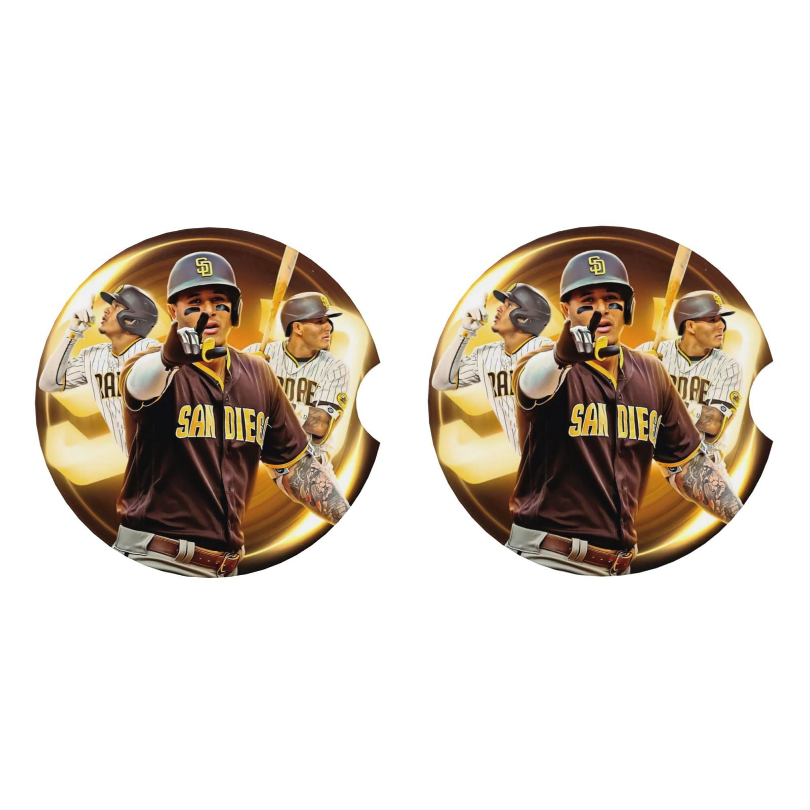 Manny Machado 2025 Baseball Fan Essentials: Team Ceramic Car Coasters (2-Pack) – Sports-Themed ...