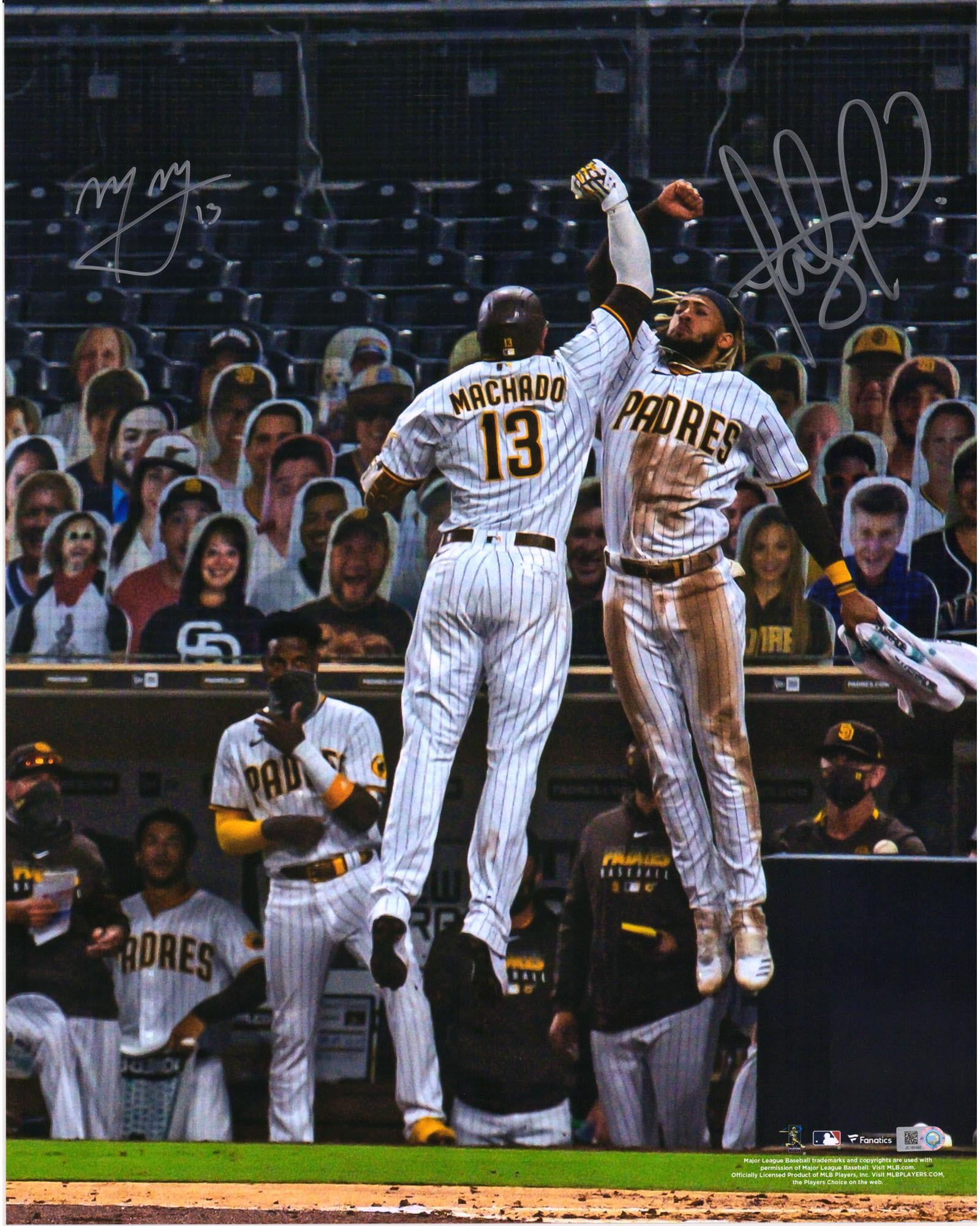 Manny Machado and Fernando Tatis Jr. San Diego Padres Dual Signed 16" x ...