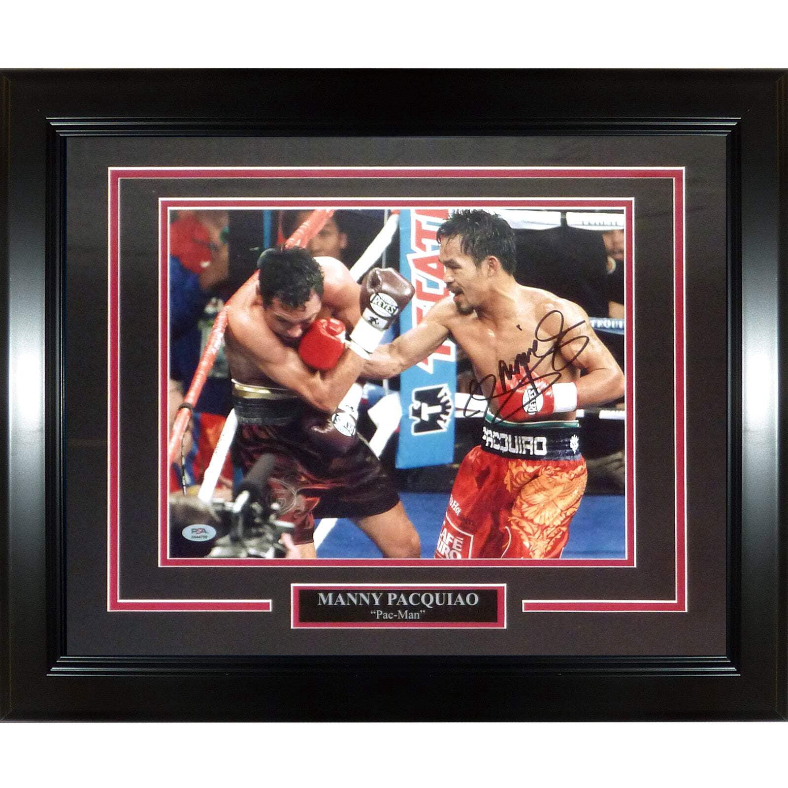Manny Pacquiao Autographed Boxing (Horizontal) Deluxe Framed 8x10 Photo ...