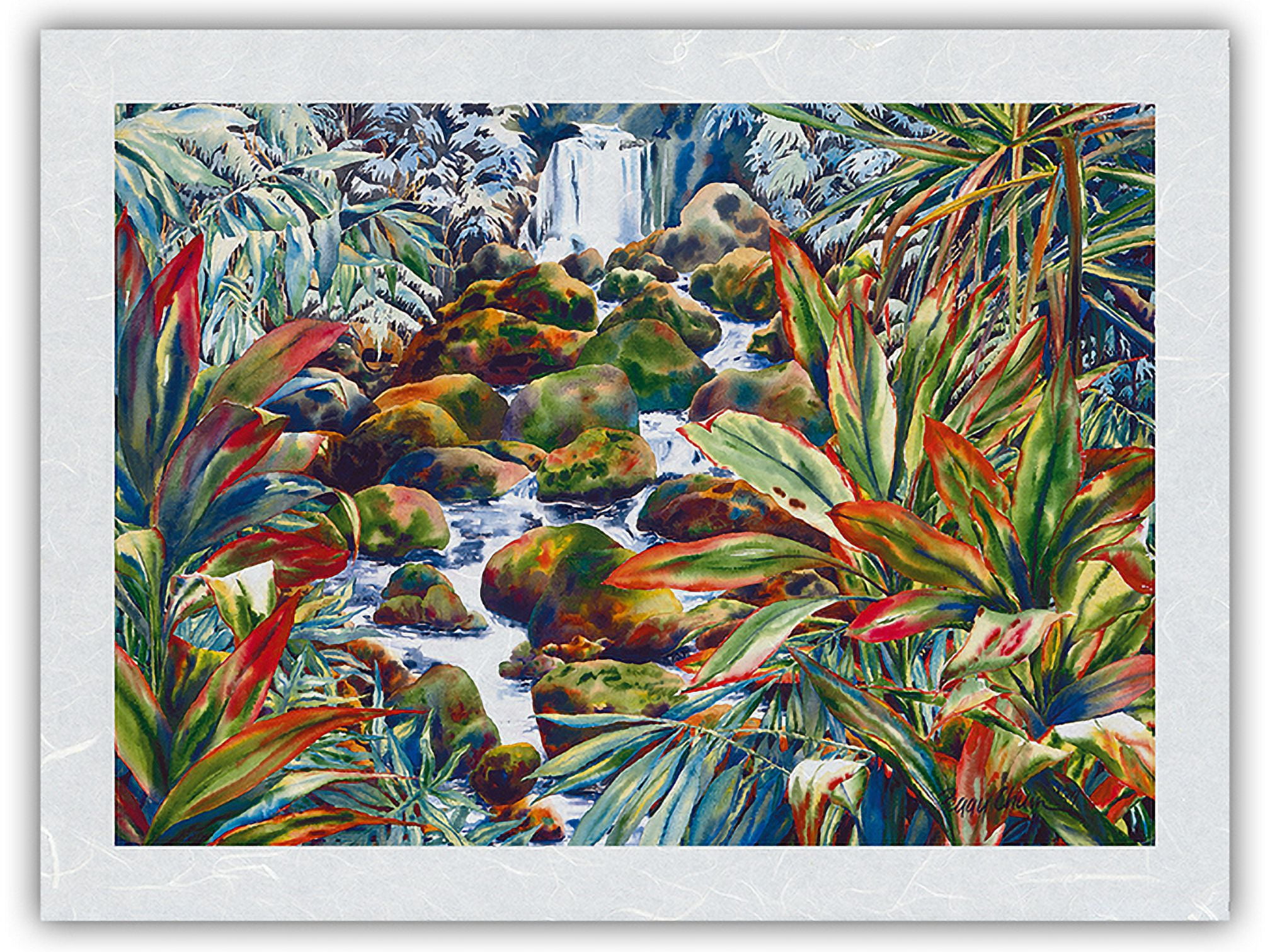 Manoa Stream - Manoa Falls Oahu Hawaii - From an Original Hawaii ...