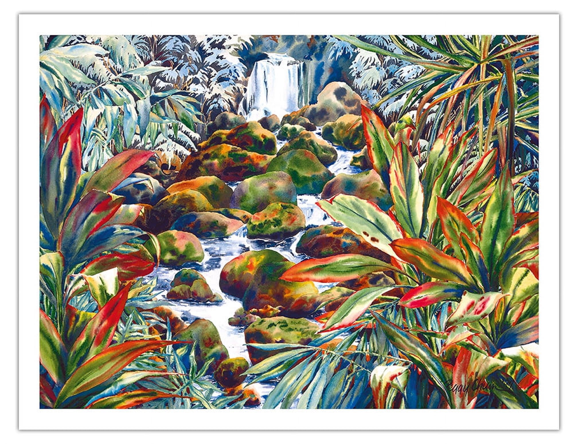 Manoa Stream - Manoa Falls Oahu Hawaii - From an Original Hawaii ...