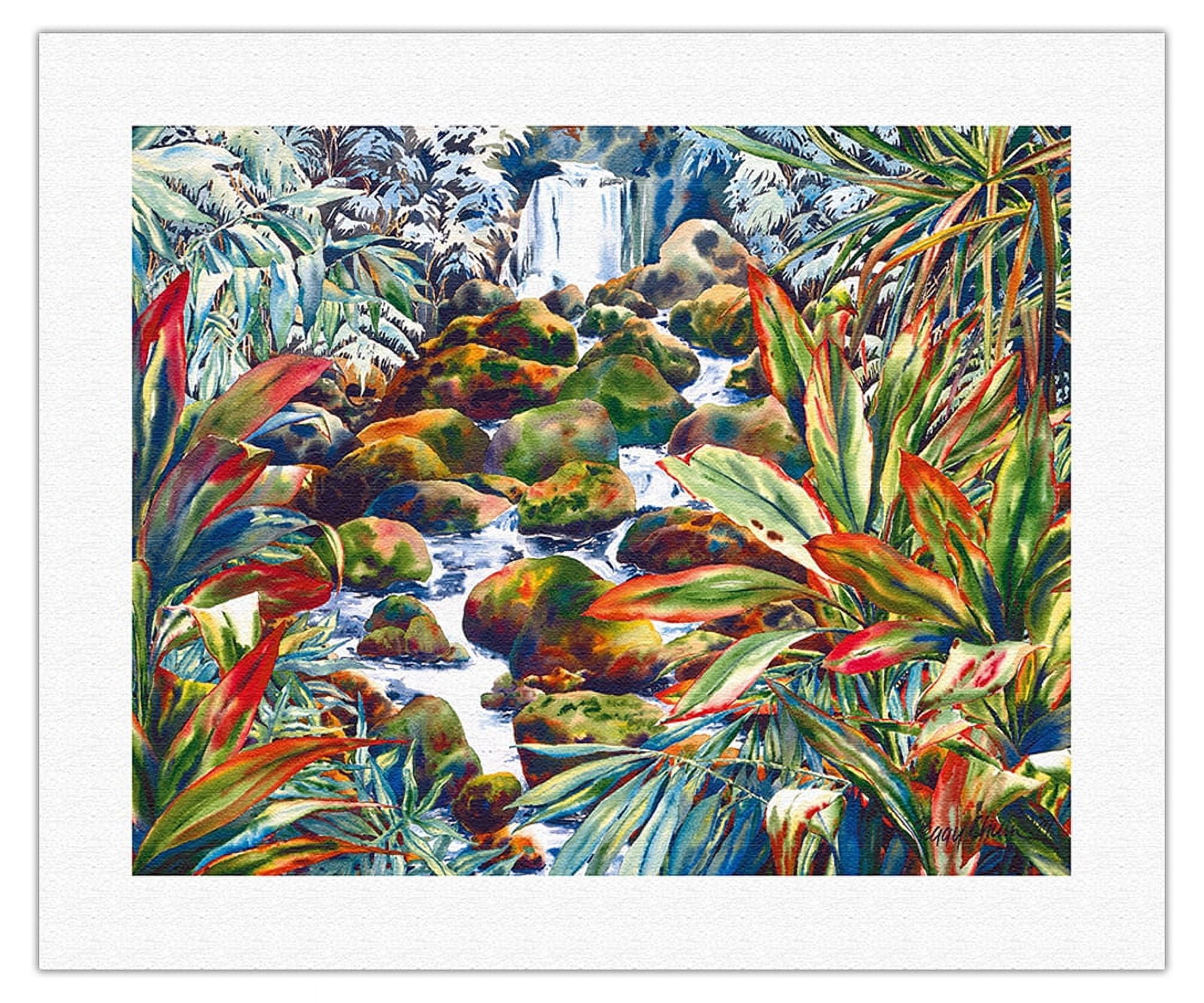 Manoa Stream - Manoa Falls Oahu Hawaii - From an Original Hawaii ...