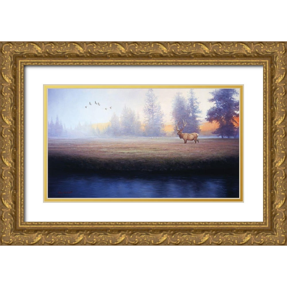 Manocchia, Adriano 18x12 Gold Ornate Wood Framed with Double Matting ...