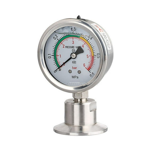 Manometer 1.5in. (50.5mm OD)Tri Clamp Membrane Pressure Gauge-SS304 ...