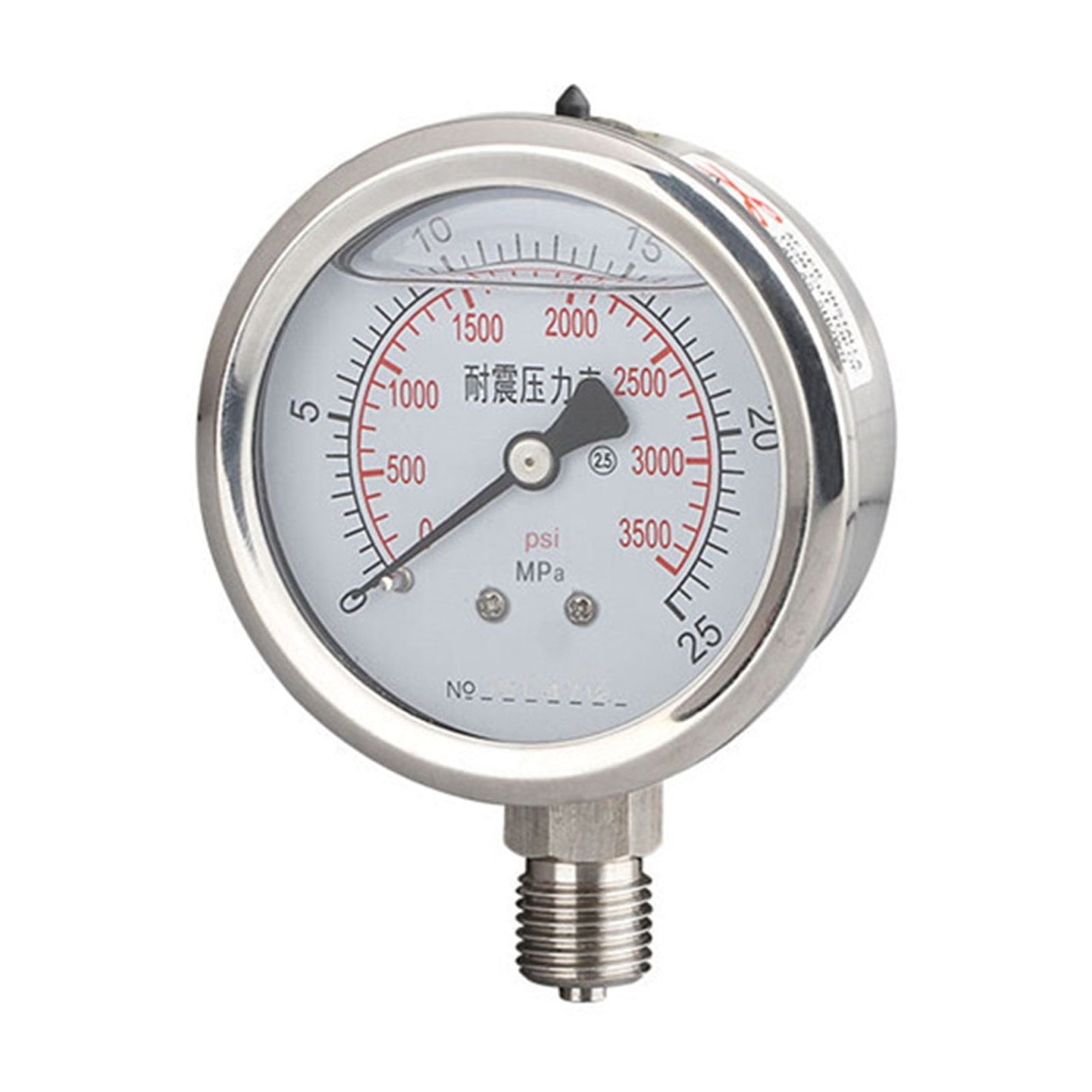 Manometer G1/4in. Male End Pressure Gauge-SS304 Stainless Steel Vacuum ...