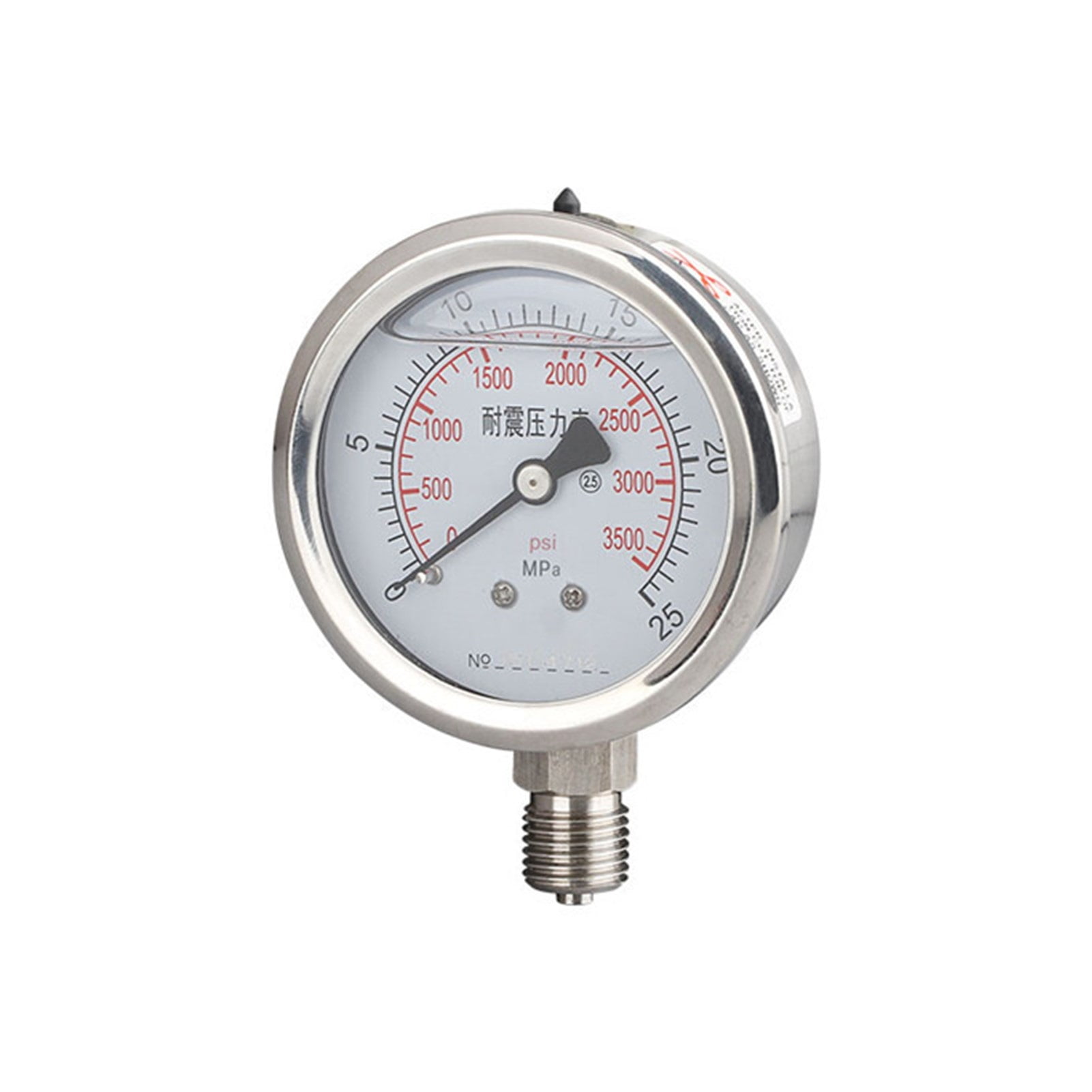 Manometer G1/4in. Male End Pressure Gauge-SS304 Stainless Steel Vacuum ...