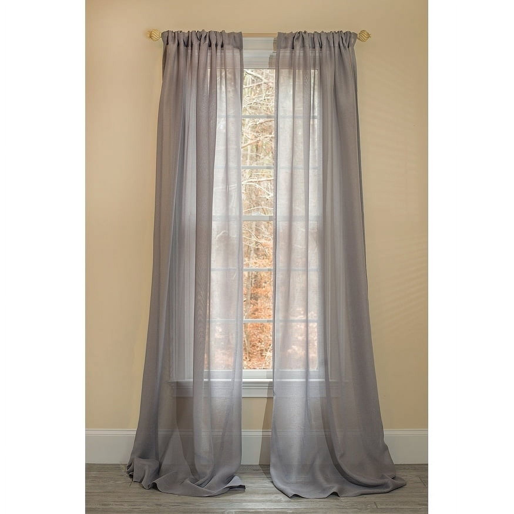 Manor Luxe Morning Mist Sheer 84 Inch Rod Pocket Curtain Panel ...