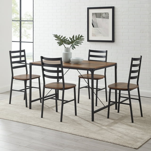 Manor Park 5-Piece Rustic Dining Set - Reclaimed Barnwood - Walmart.com