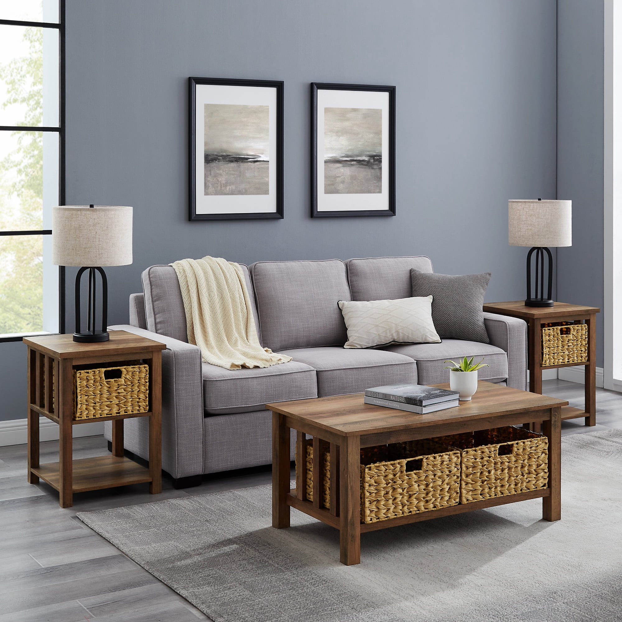 Free Shipping! Manor Park Mission Style 3 Piece Storage Table Set ...