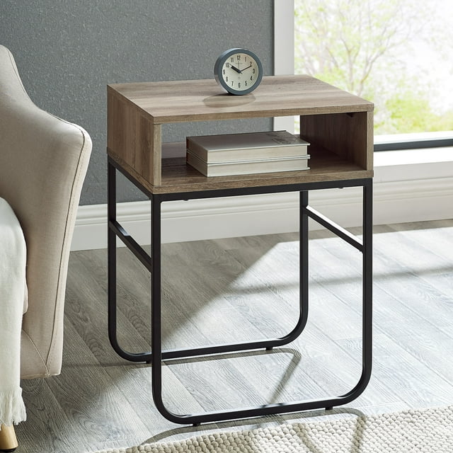 Manor Park Modern Curved Leg End Table, Grey Wash - Walmart.com