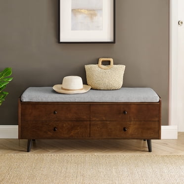 HomePop Large Decorative Storage Bench, Multiple Colors - Walmart.com