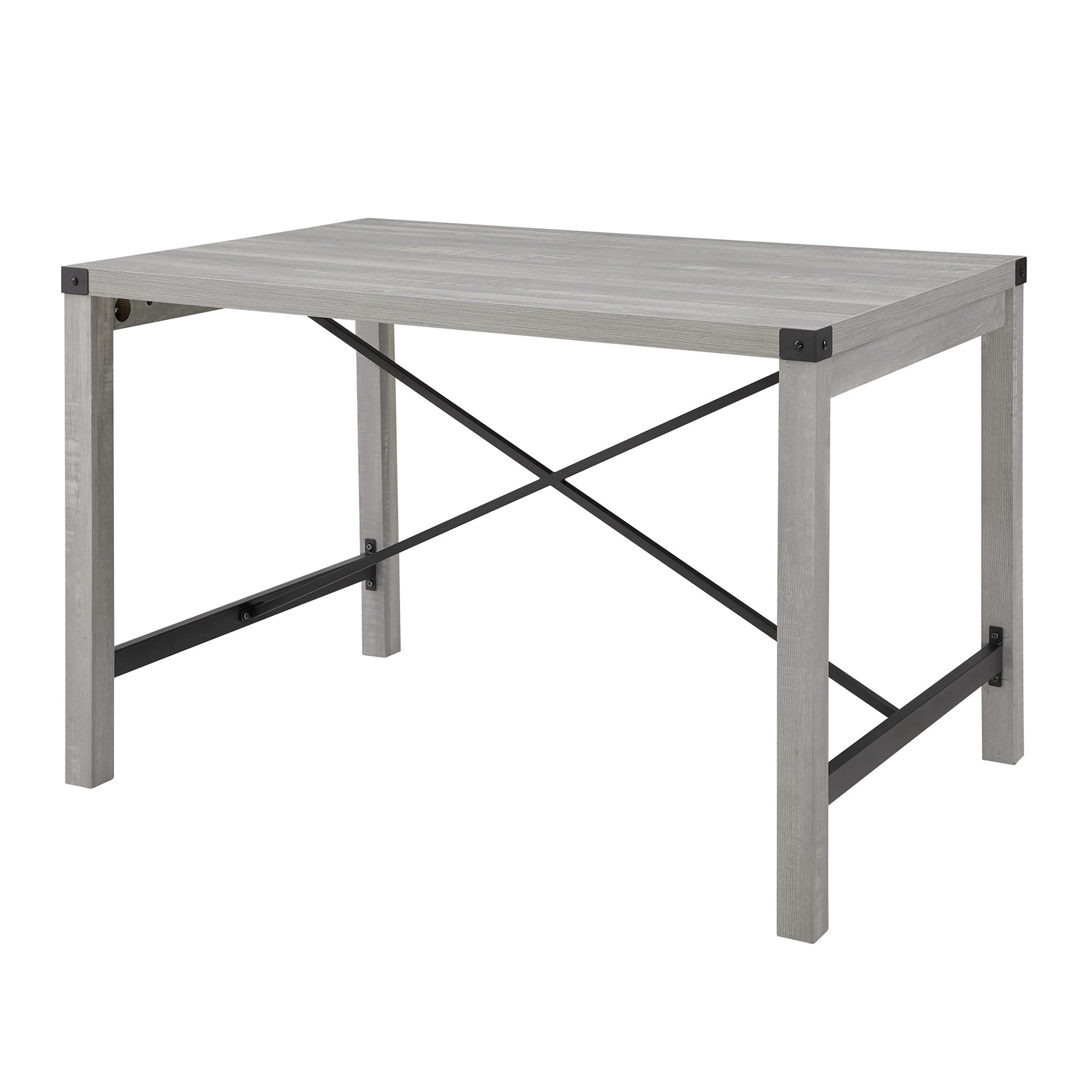 Manor Park Rustic Farmhouse Dining Table - Stone Grey - Walmart.com