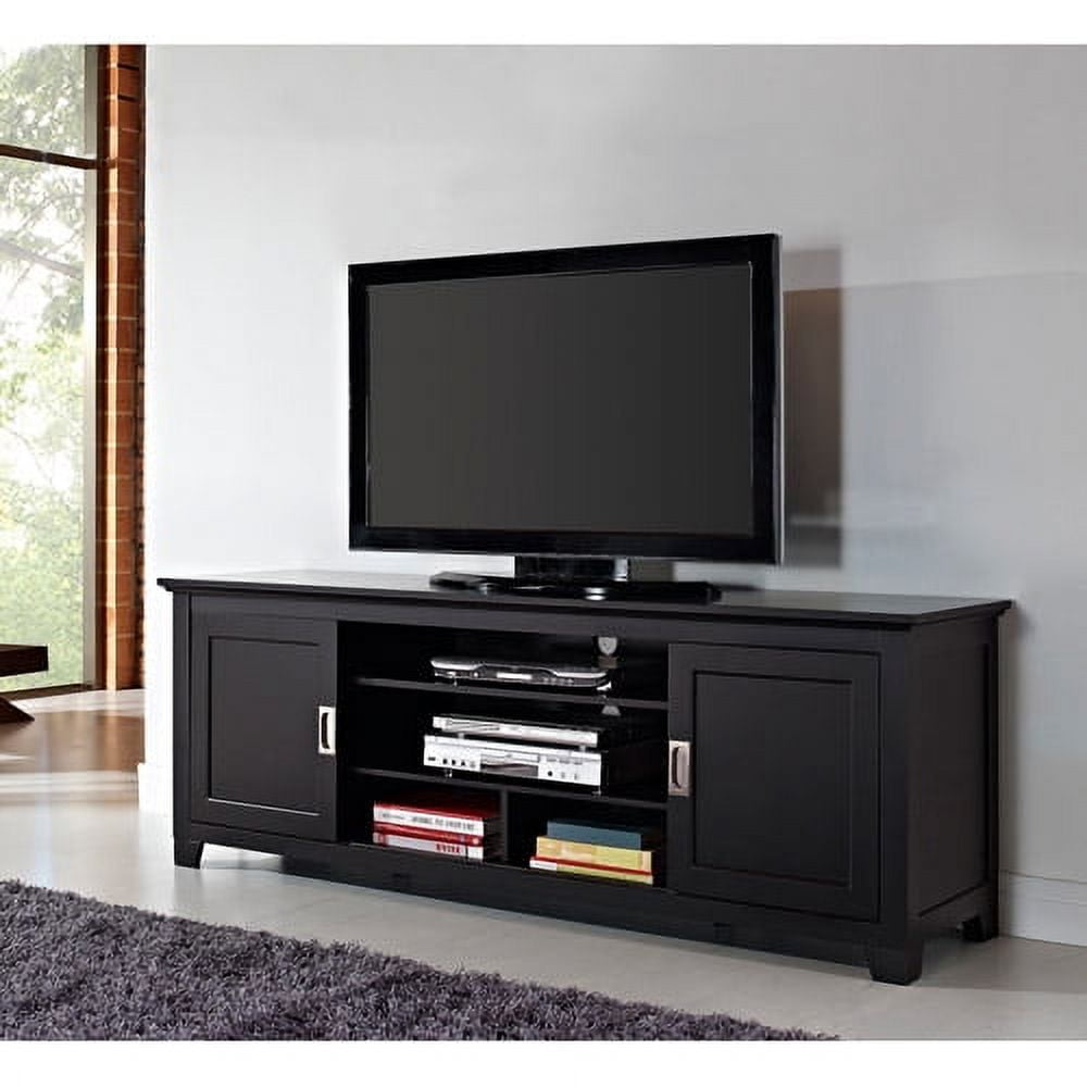 Manor Park Traditional Sliding Door TV Stand for TVs up to 78" - Black ...