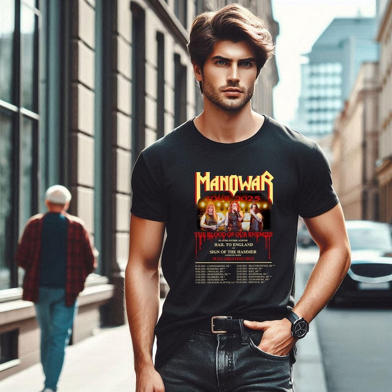Manowar Tour 2025 T-Shirt - Heavy Metal Band Shirt for Fans - Unisex ...