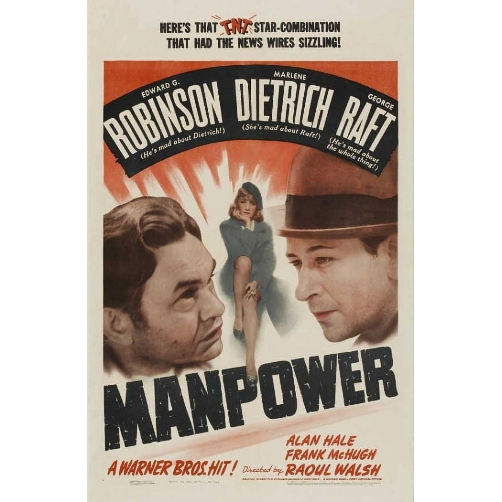 Manpower Movie Poster (11 x 17) - Walmart.com