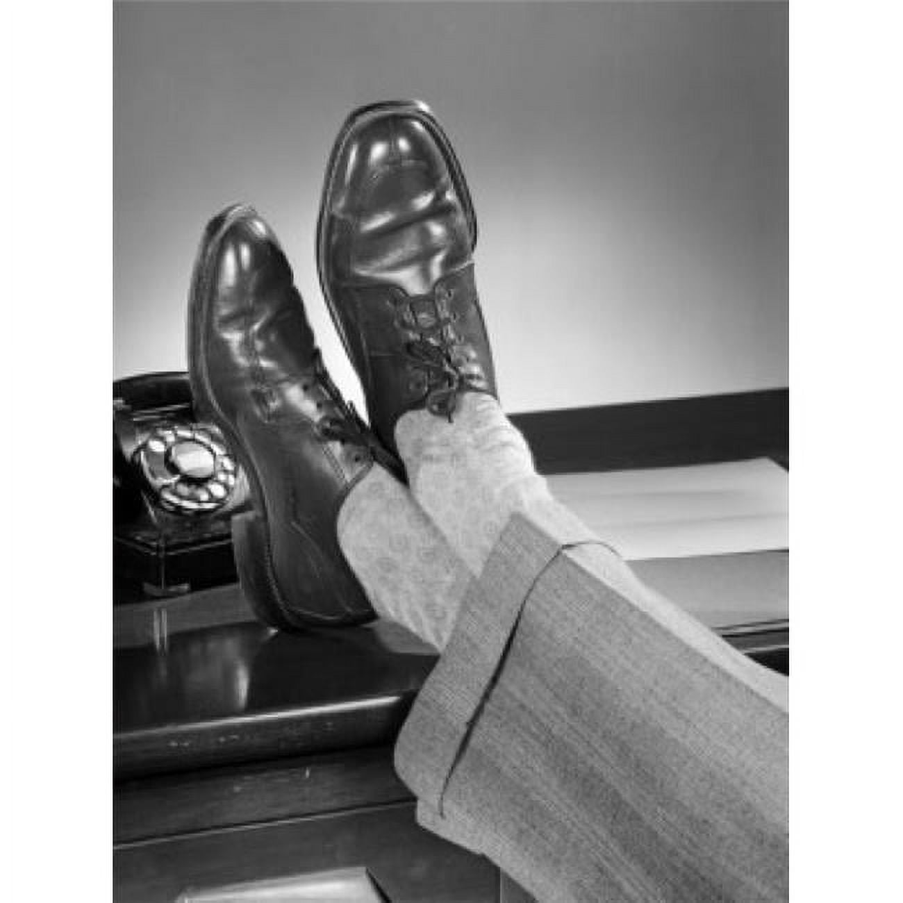 Mans Feet On Desk Poster Print 18 x 24 - Walmart.com