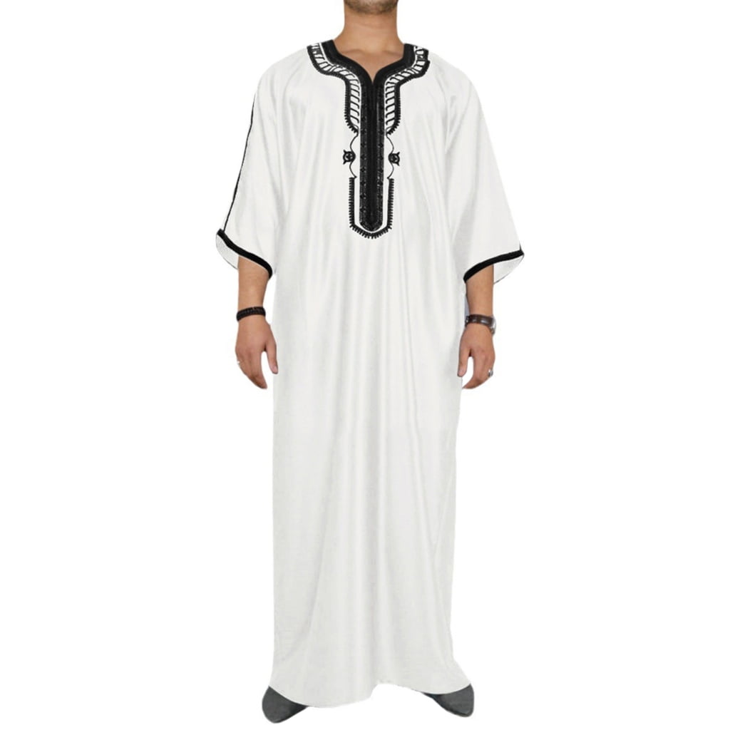 Mans Traditional Muslims Clothing Middle East Jubba Thobe Islamic ...