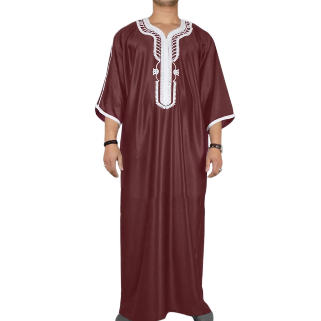 Mans Traditional Muslims Clothing Middle East Jubba Thobe Islamic ...