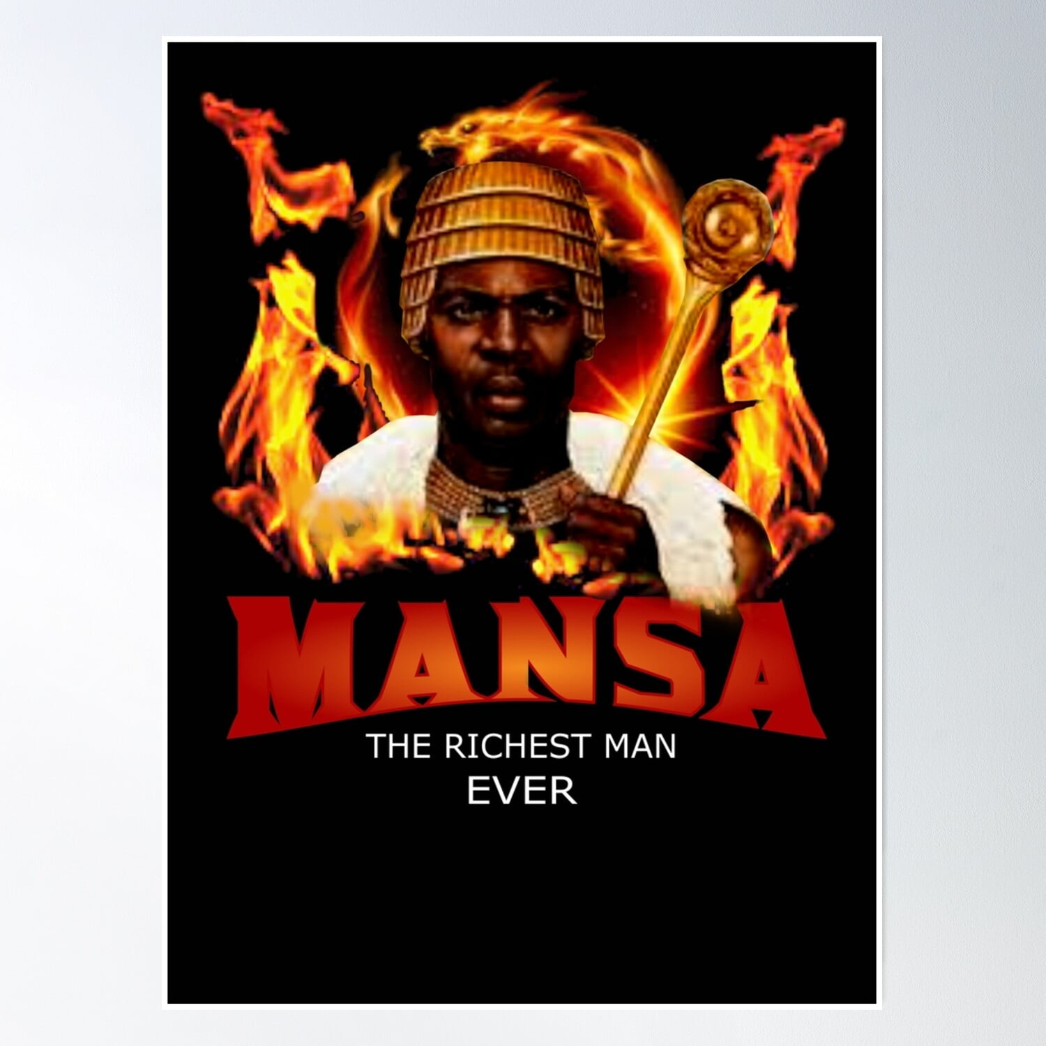 Mansa Musa - Richest Man Ever Poster Wall Art, Modern Wall Decor, 24x36 ...