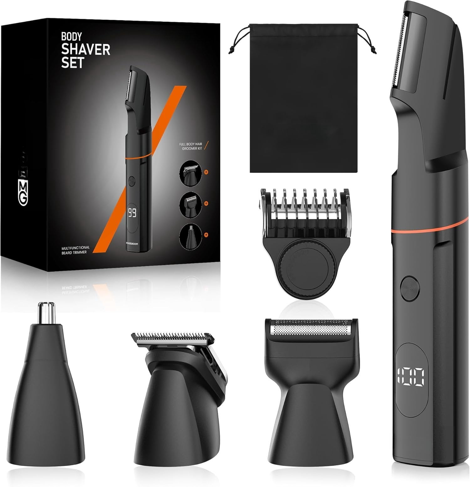 Manscape Hair Trimmer for Men, Pubic, Groin & Ball , No-Nick Mens Kit ...
