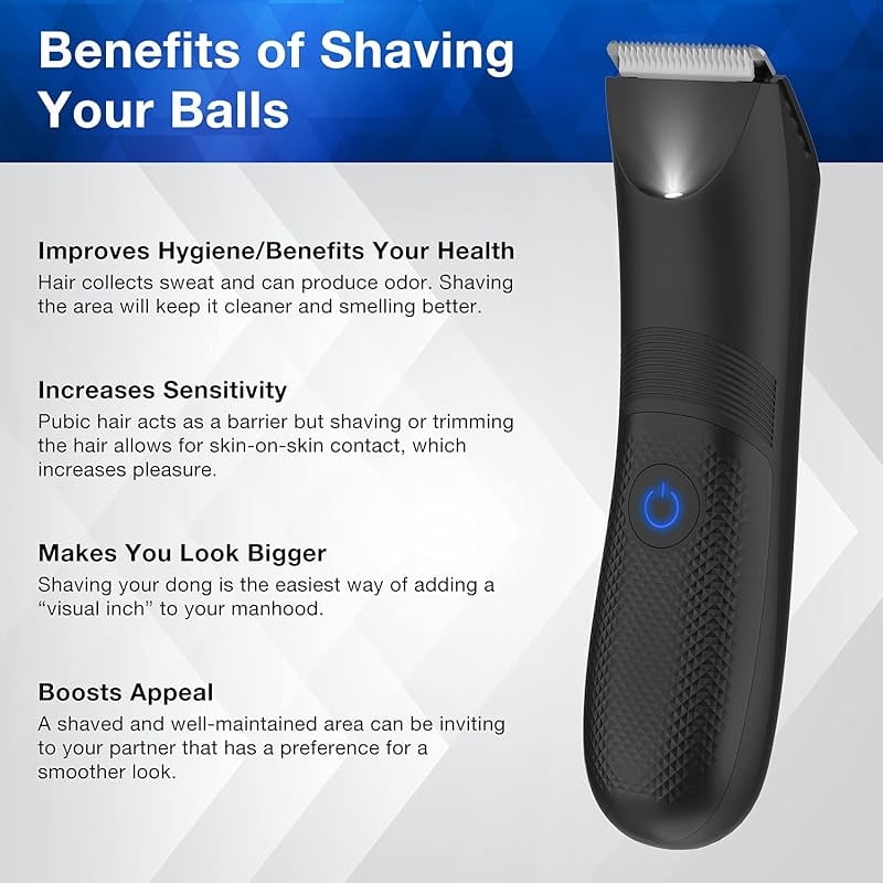 Manscape Trimmer for Men - No Nicks Electric Razor-Shaver for Balls/Pubic/Groin/Legs/Chest Hair ...