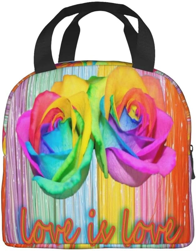 Mansday Rainbow Lgbt Gay Pride Lunch Bag Insulated Lunch Box Bentotote
