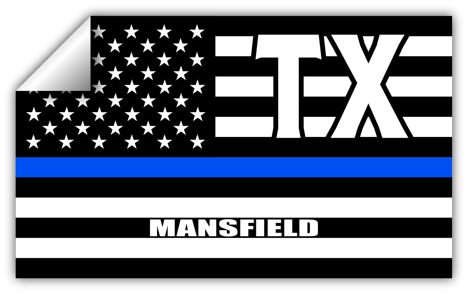Mansfield TX Texas Tarrant County Thin Blue Line Stealthy USA Flag ...