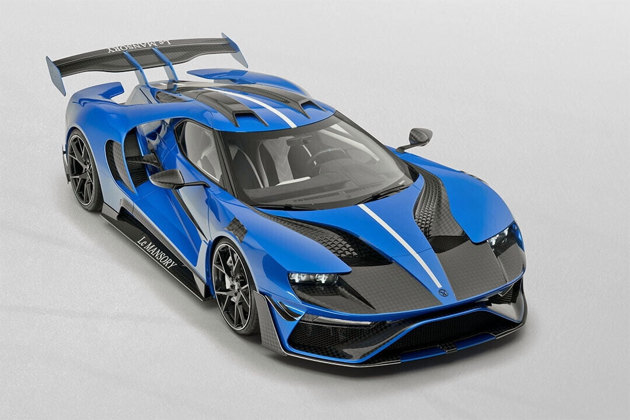 Mansory Le Mansory Blue Sport Racing Car Wall Indoor - 20x30 Inch ...