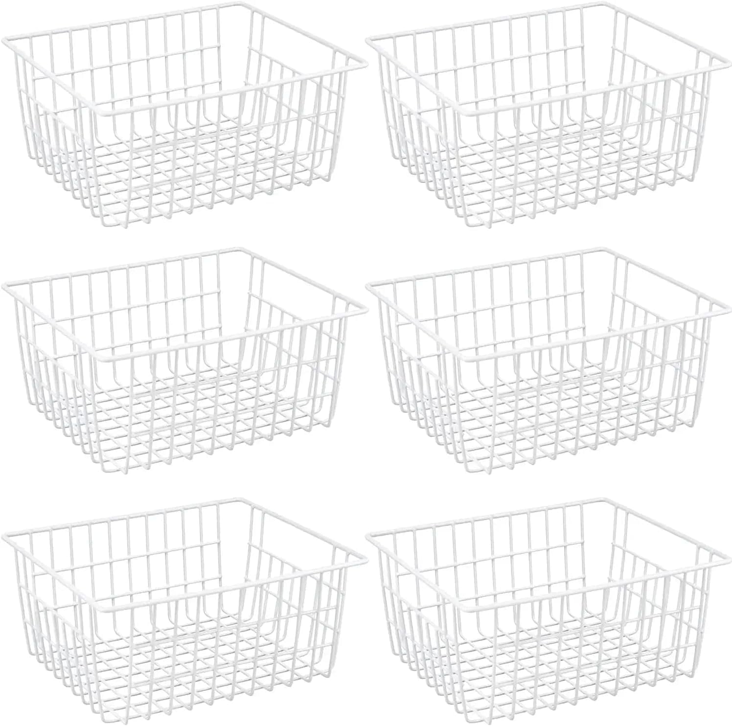 Manss 6 Pack Metal Wire Baskets for Organizing,Household Pantry Storage ...