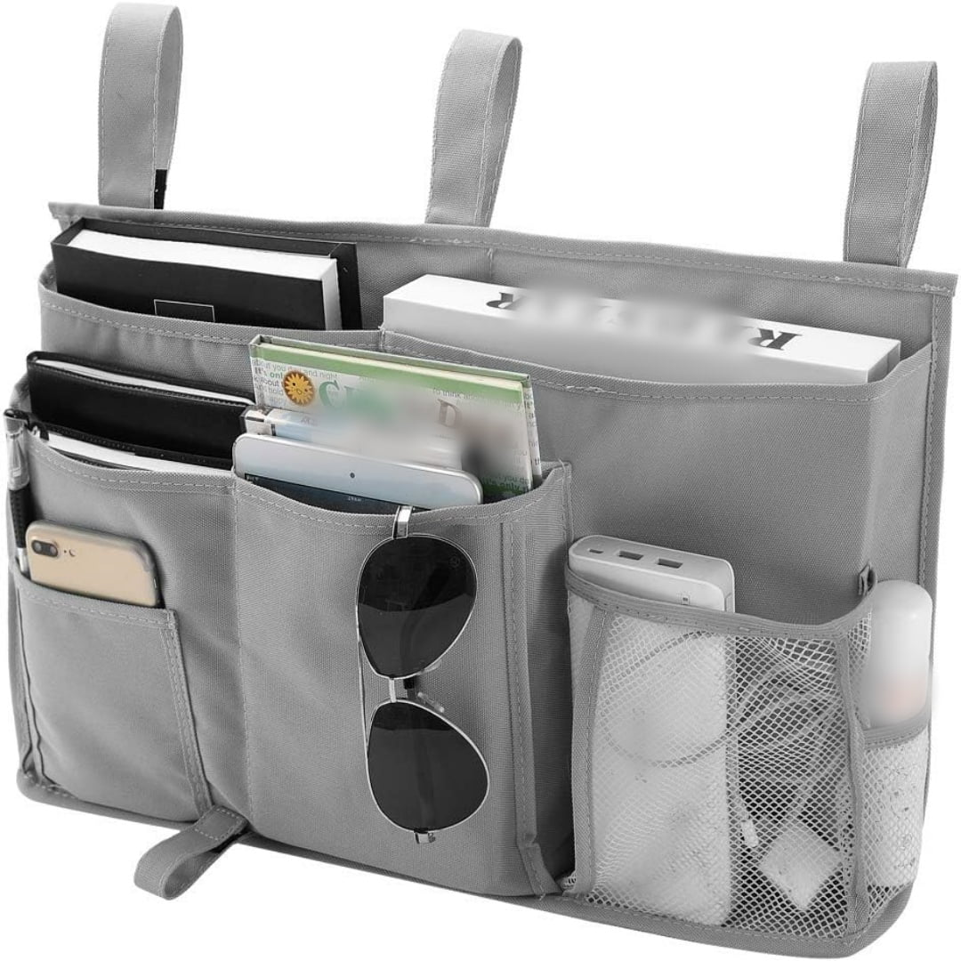 Manss Bedside Caddy Improved with 3 Buckles,Hanging Organizer for Phone ...