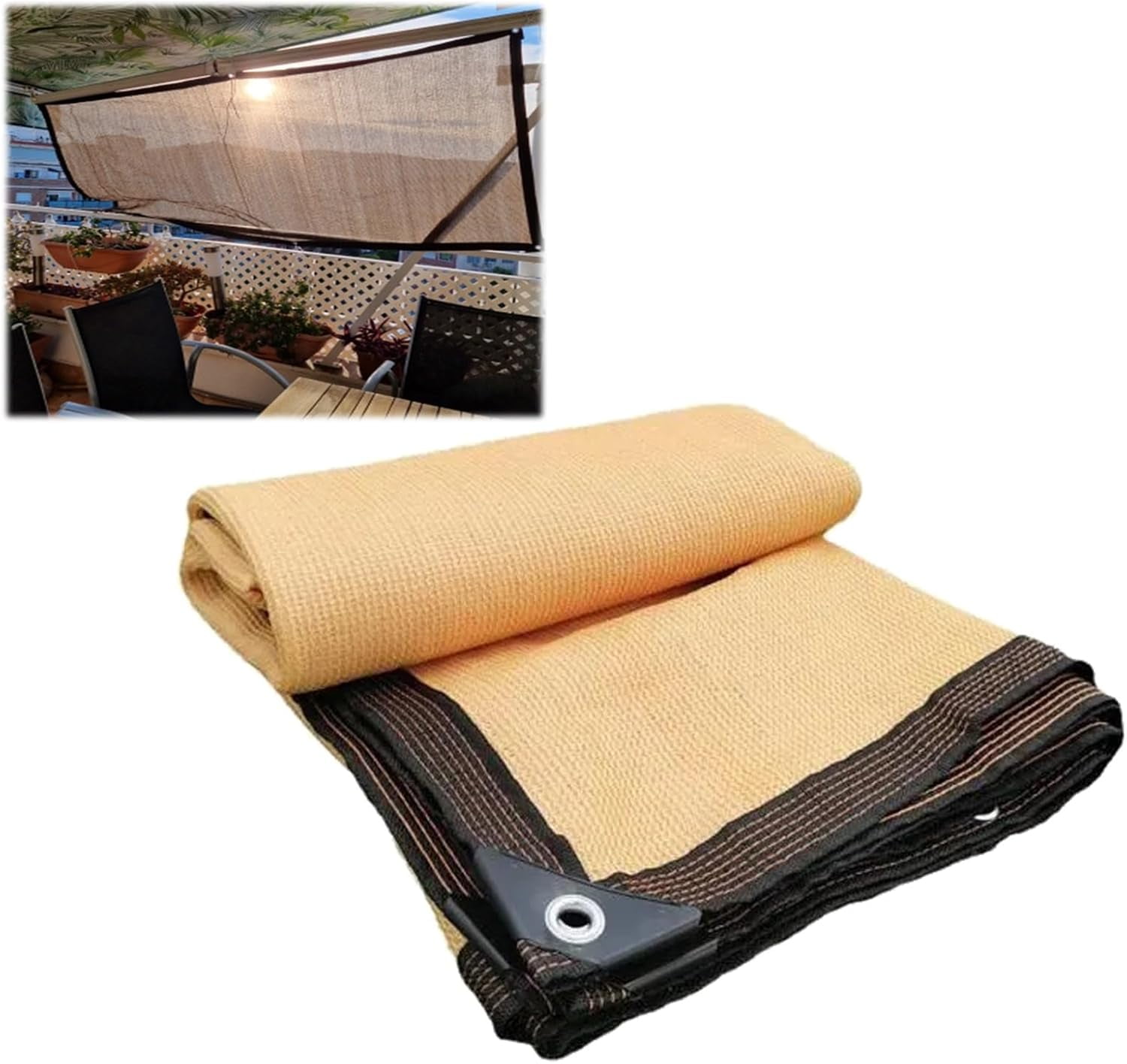 Manss Shade Cloth for Garden Plants Outdoor 10x20 ft, 85% Beige Shade ...