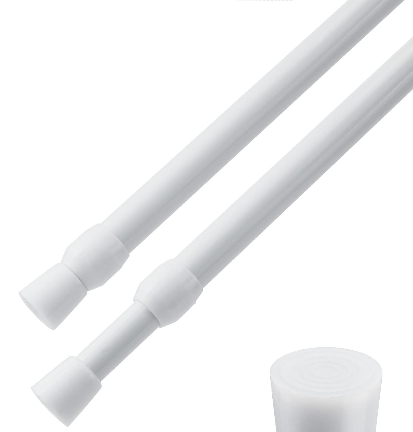 Manss Tension Curtain Rod, No Drilling Spring Rod Short Tension Rod ...