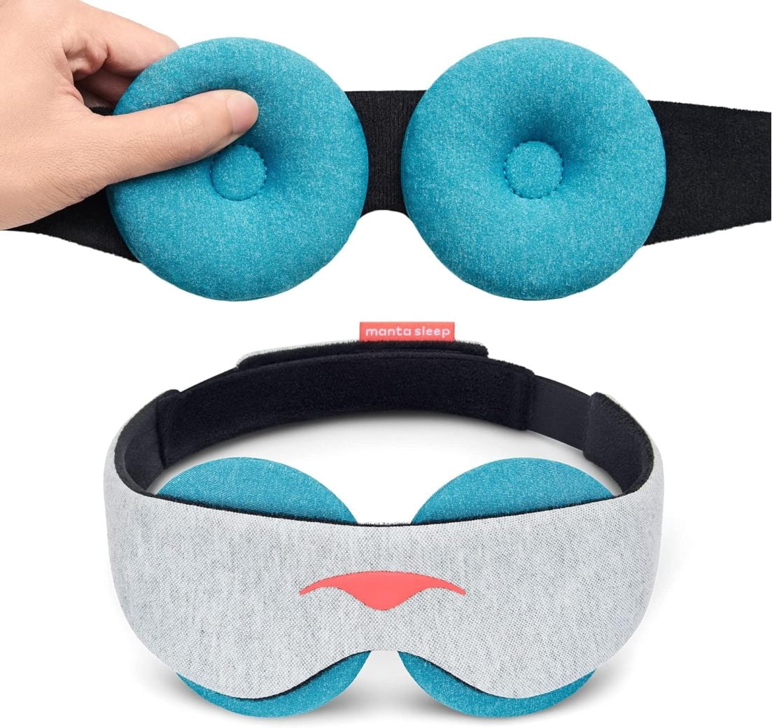 Manta Cool Sleep Mask - Blackout Cooling Eye Mask with Zero Eye ...