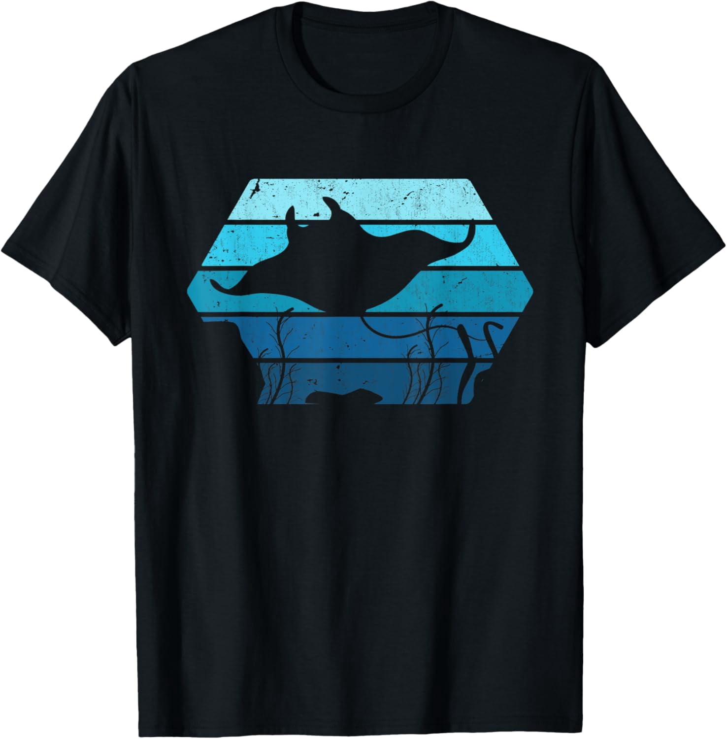 Manta Ray Lover Scuba Diving Ocean Animal Retro Manta Ray T-Shirt mens ...