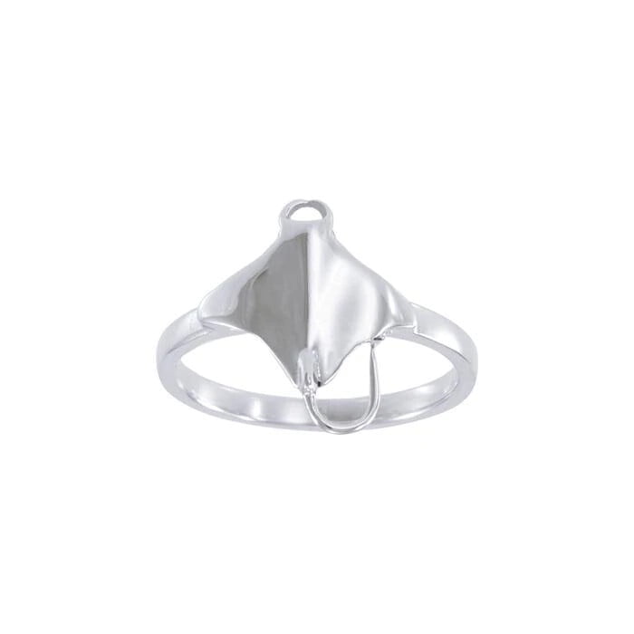 Manta Ray Stingray Ring 925 Sterling Silver Fine Sea Life Totem Ocean ...