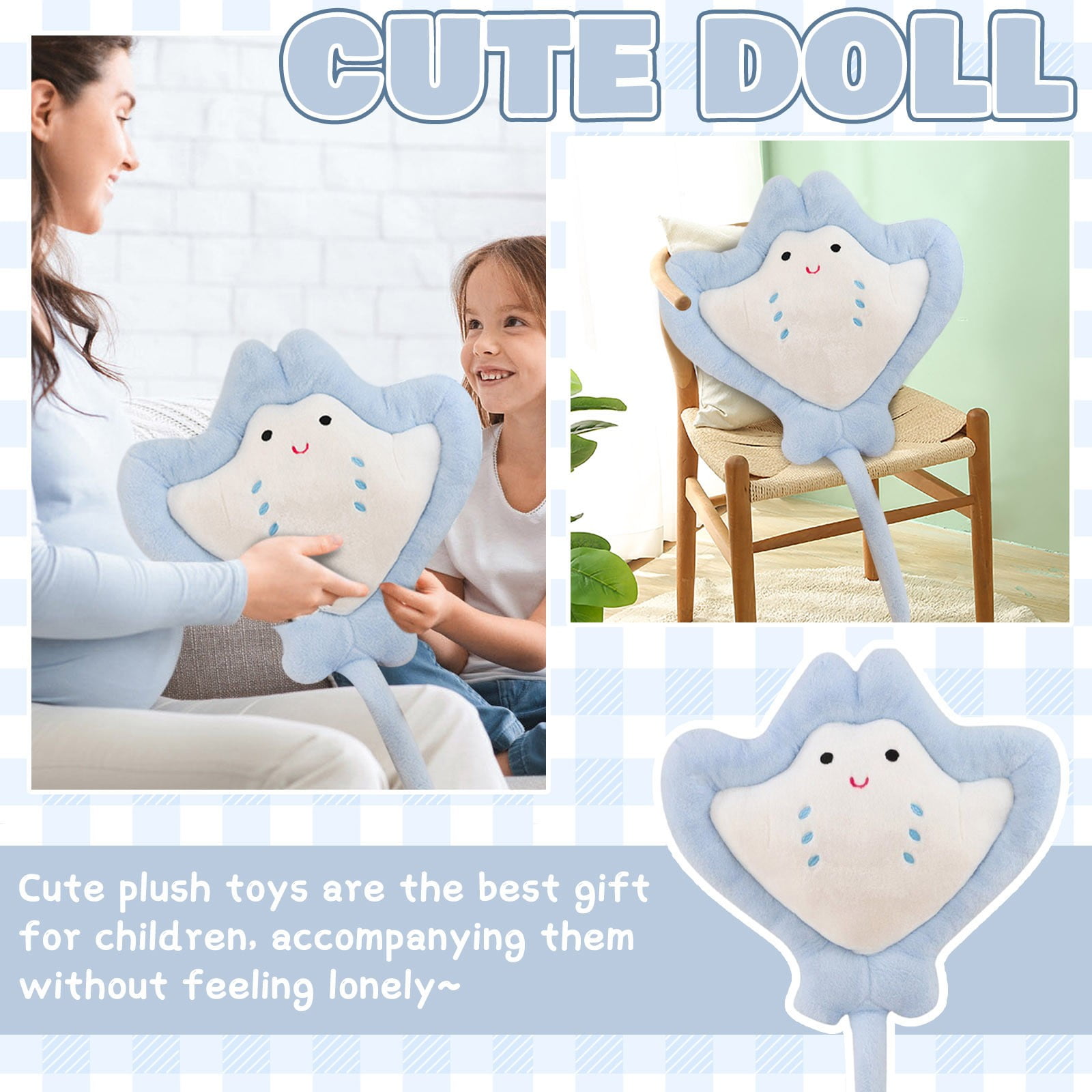 Manta Ray Stuffed Animal, Manta Ray Plush, Christmas Gifts for Kids ...