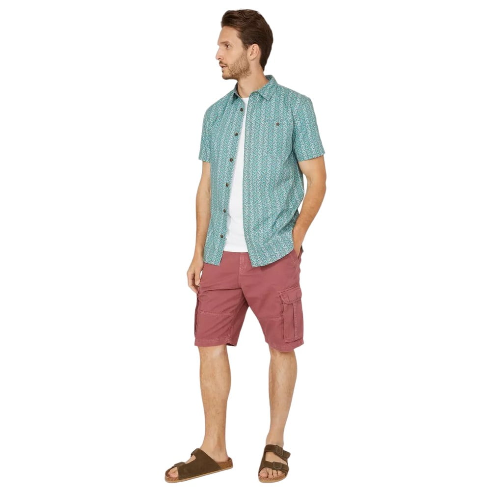 Mantaray Mens Garment Dyed Cargo Shorts