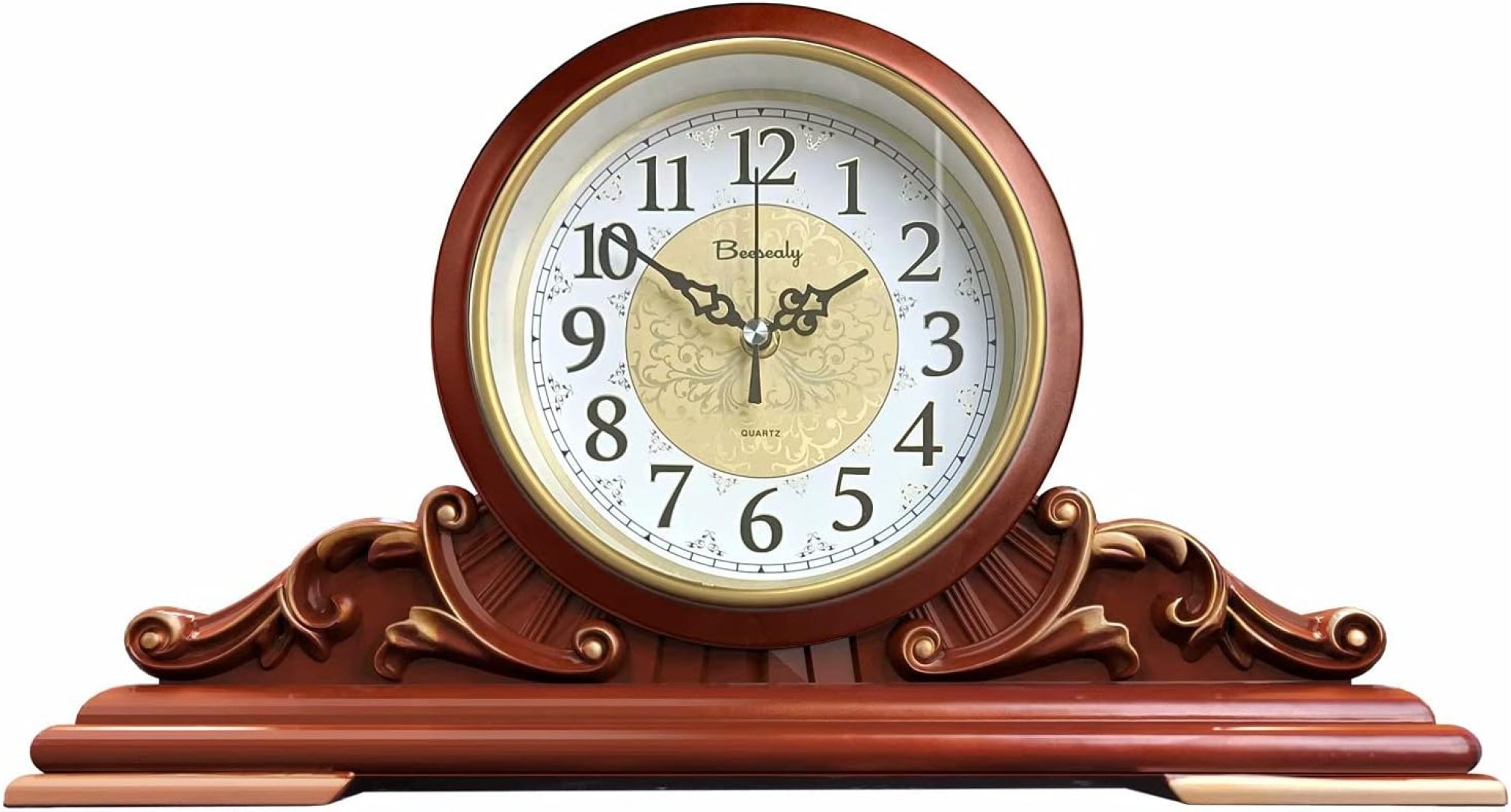 Mantel Clock, Antique Desk Clock, Modern Quartz Movement-Continuous ...