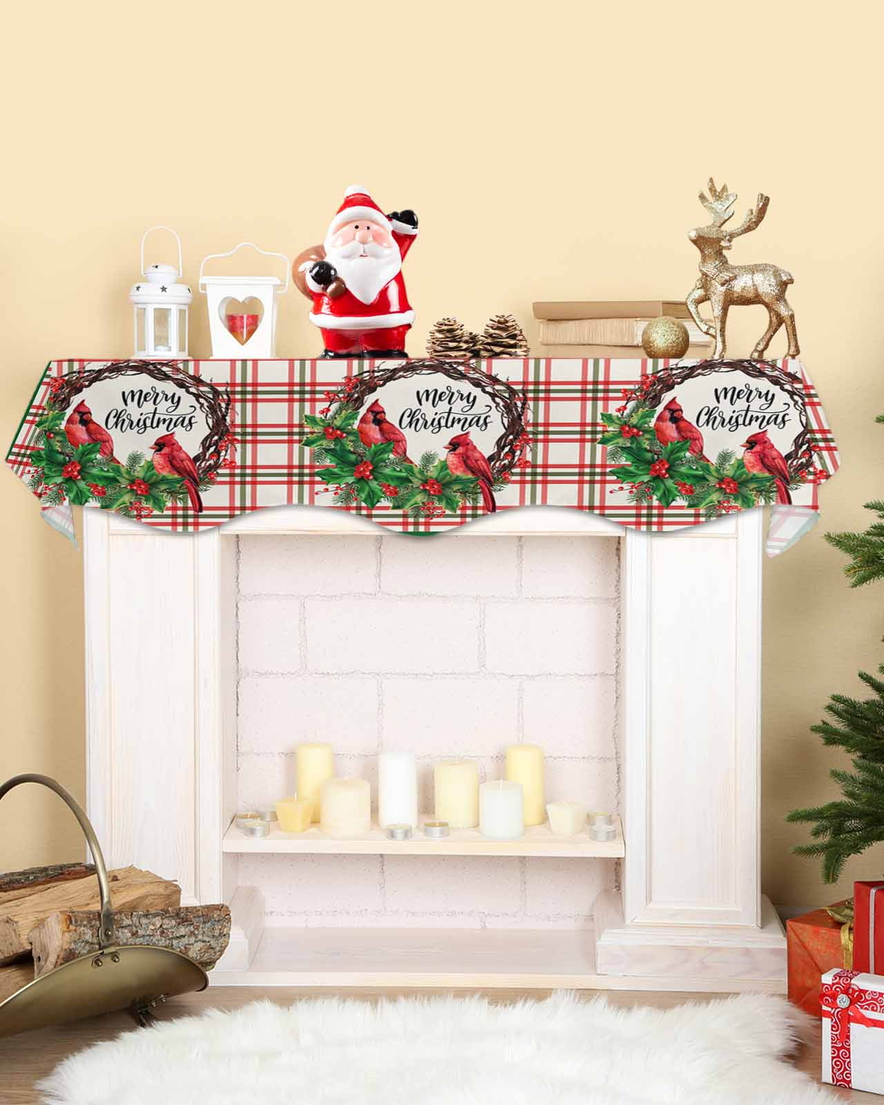 Spring Mantle Scarf Spring Duck Fireplace Mantel Scarf - 70x17 ...