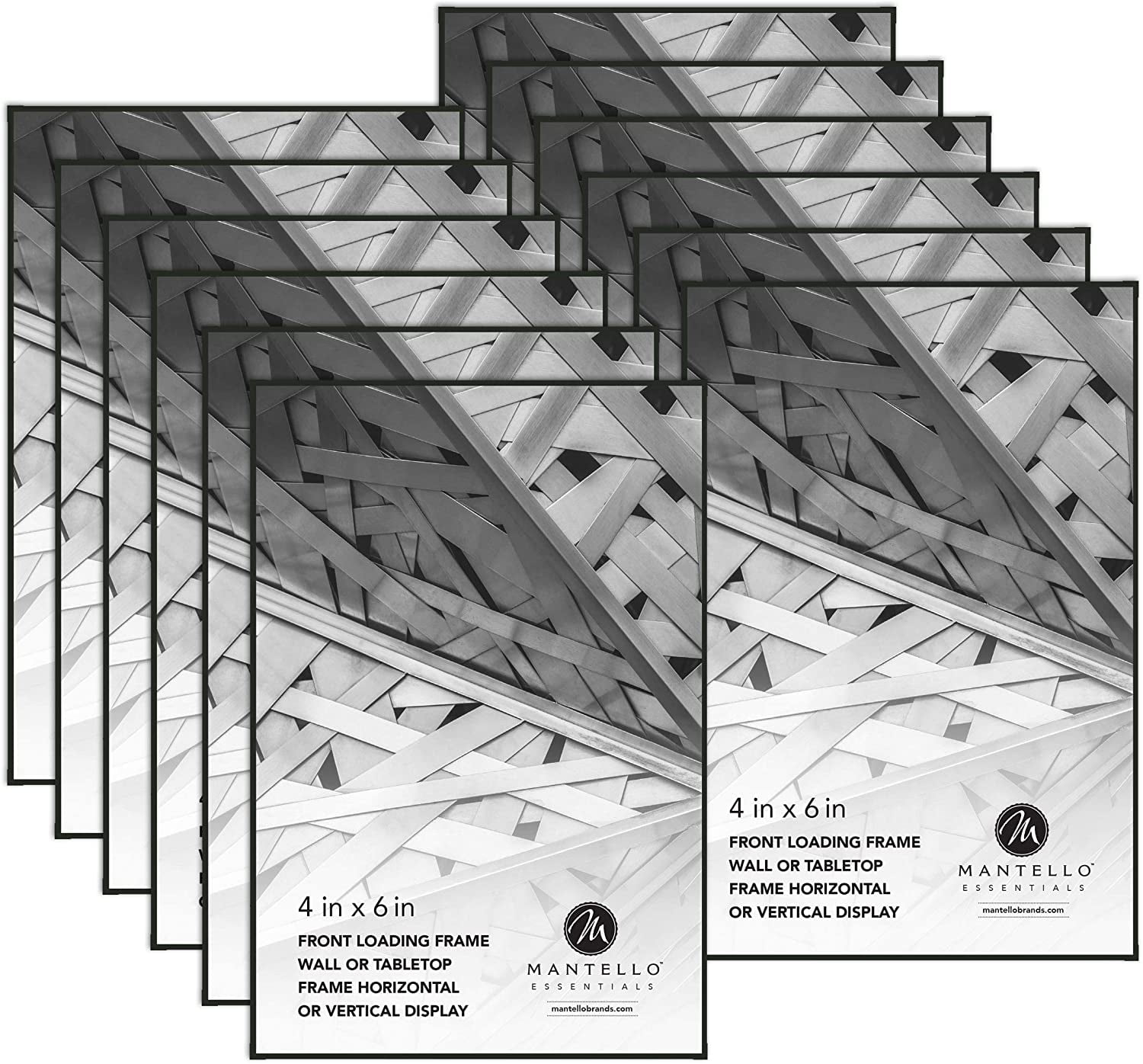 Mantello 4x6 Picture Frames Set - Front Loading Frames - Collage ...