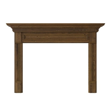 Modern Ember Sabine 56 inch Wood Fireplace Mantel Surround Kit - Mocha ...