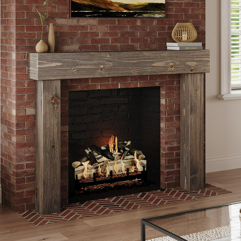 Rustic Log Fireplace Mantels Hardwood Rustic Fireplace Mantel