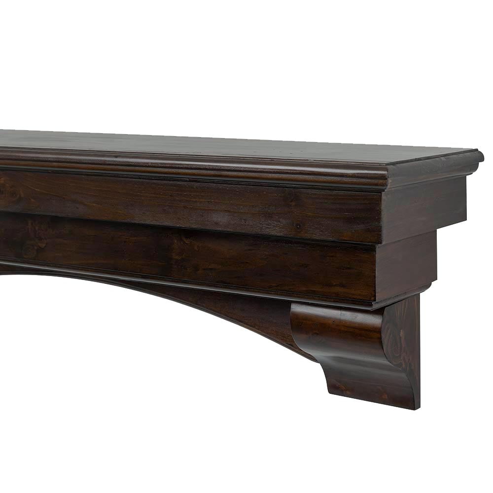 Mantels Direct Salem 72 Inch Wood Mantel Shelf With Arched Corbels ...