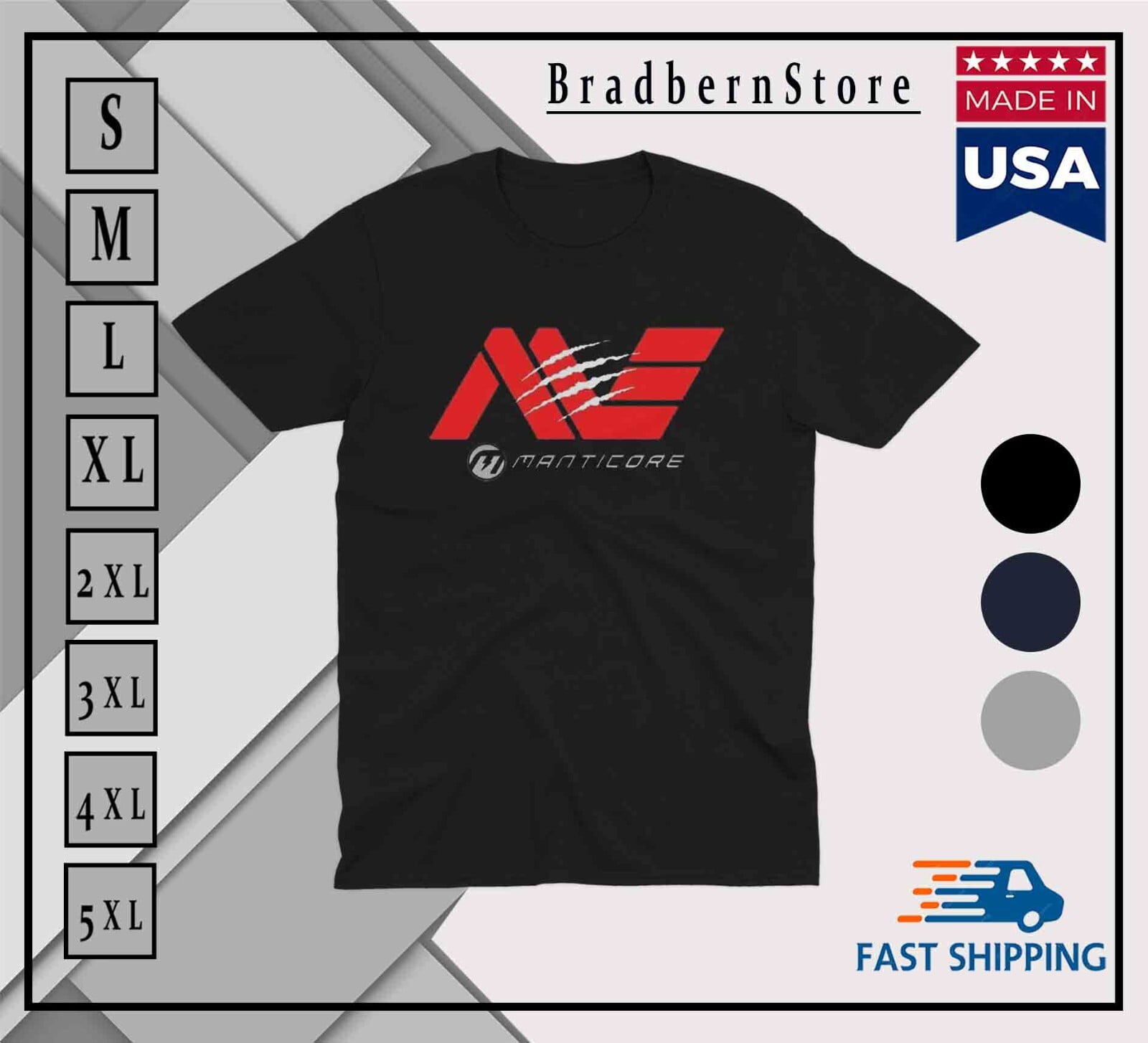 Manticore Minelab Logo T- Shirt made in usa - Walmart.com