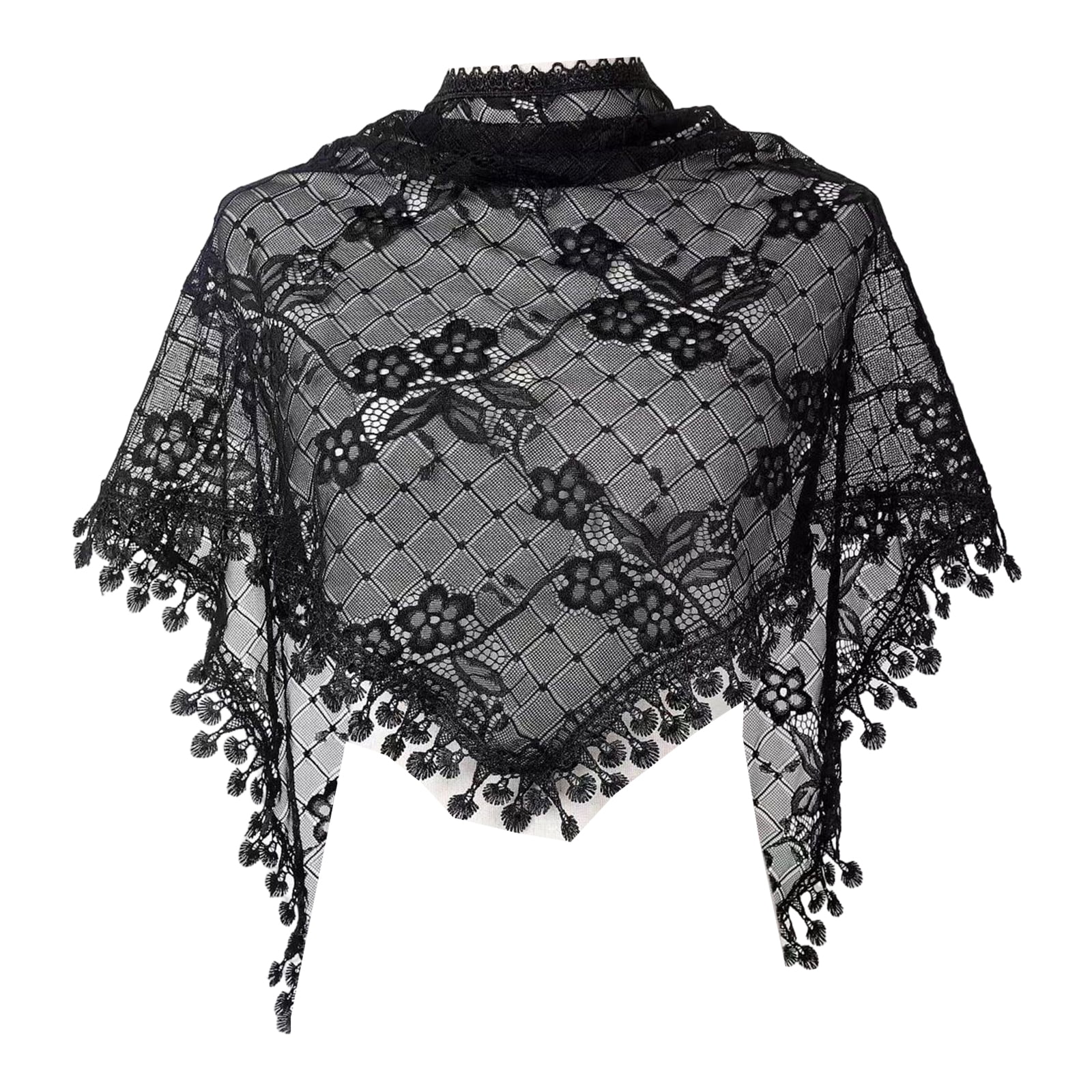 Mantilla Veil Catholic Church Veil Embroidery Lace Veil Triangle Mass ...
